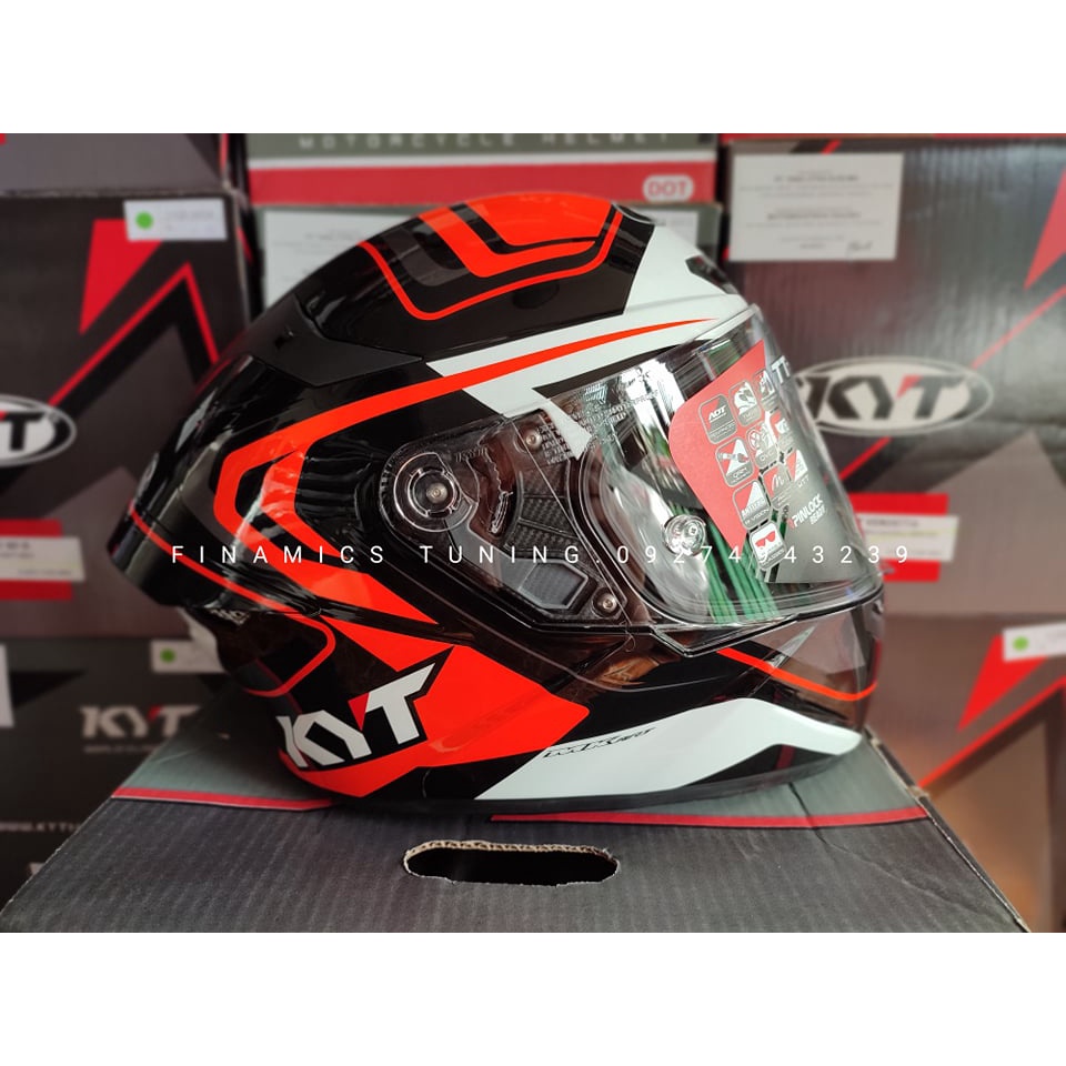 KYT TTCOURSE OVERTECH BLACK ORANGE LARGE SIZE | Shopee Philippines