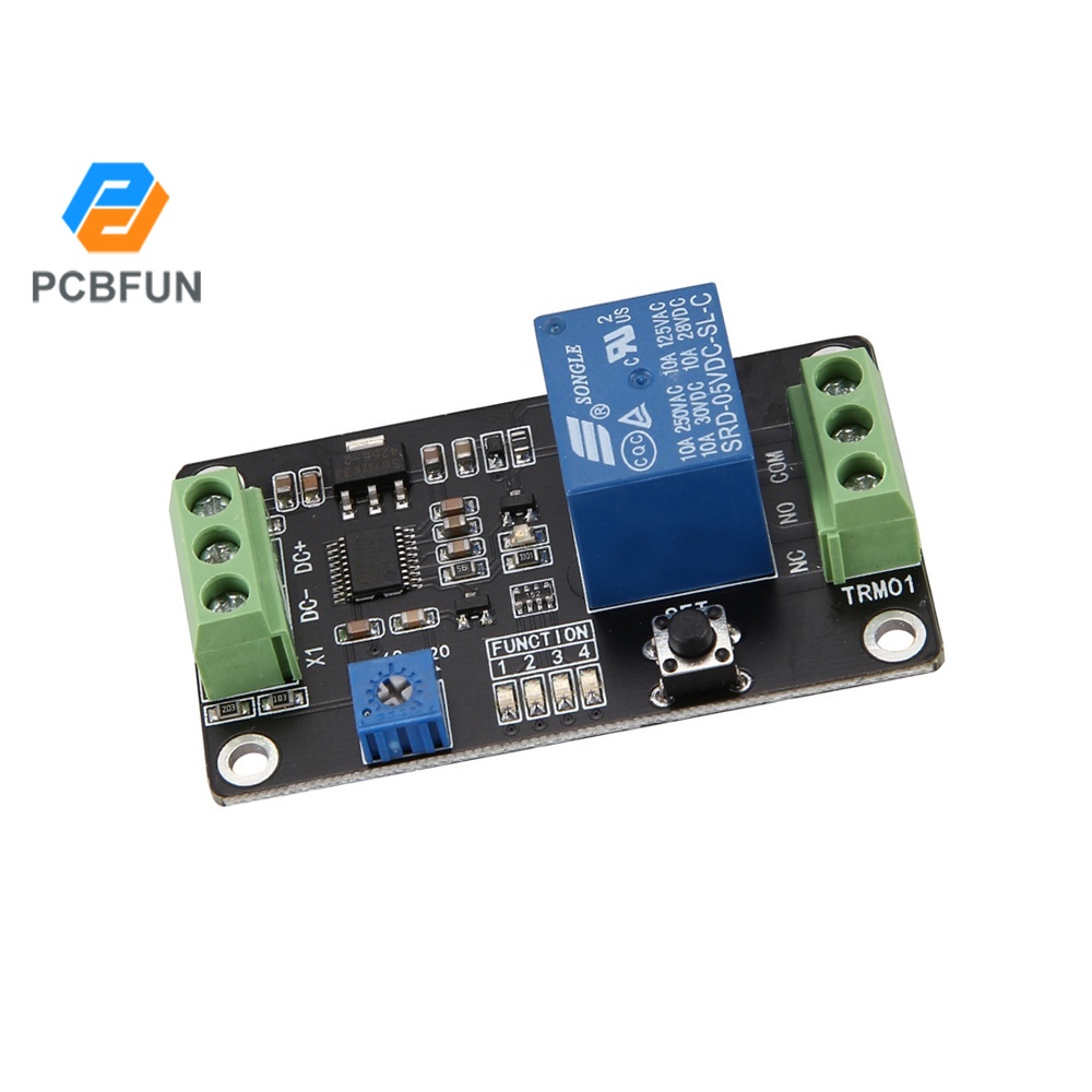 Pcbfun Dc 5V/12V/24V Time Delay Relay Module / Self-Locking Switch 4 ...
