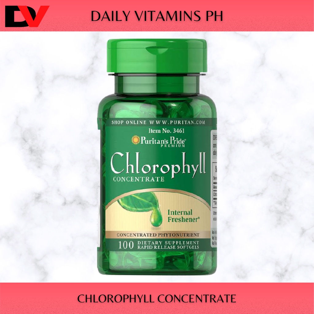 PURITAN'S PRIDE Chlorophyll Concentrate 50mg, 100 Rapid Release ...