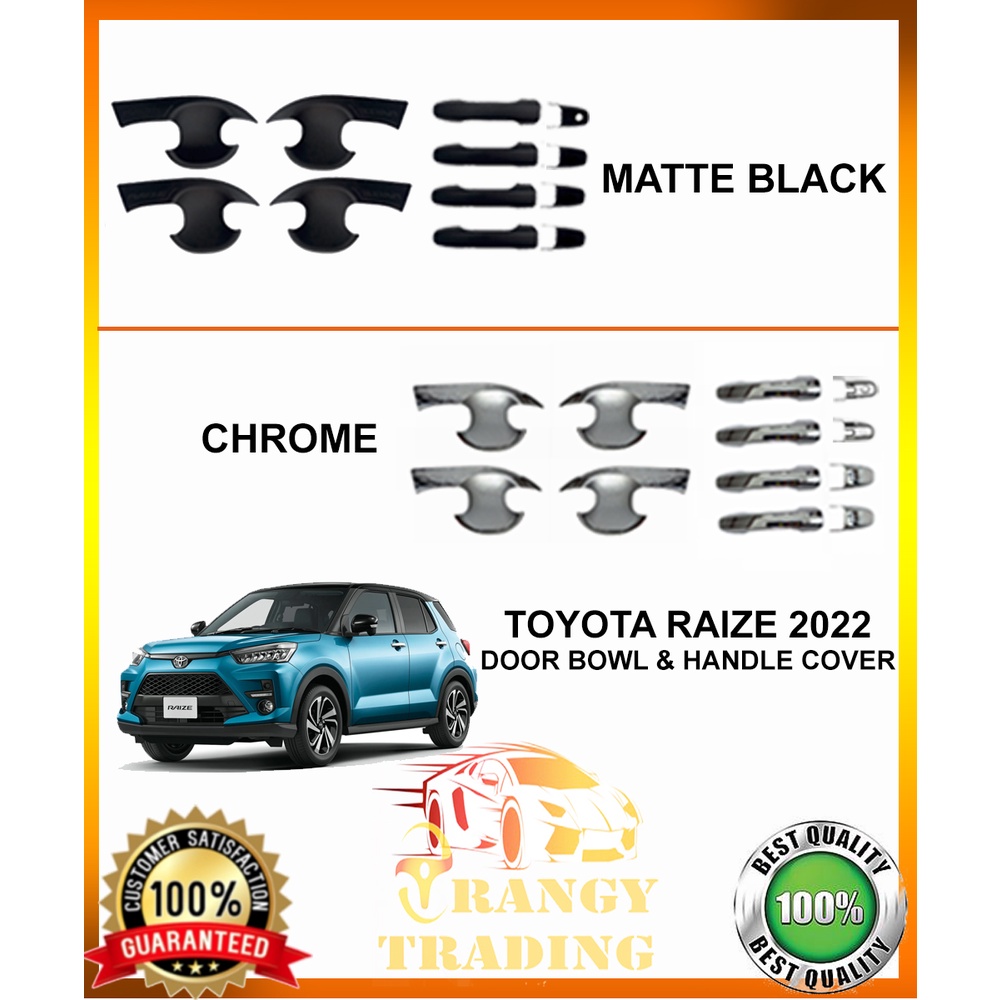 Toyota Raize 2022 to 2025 Door Bowl OR Door Handle Cover MATTE BLACK ...
