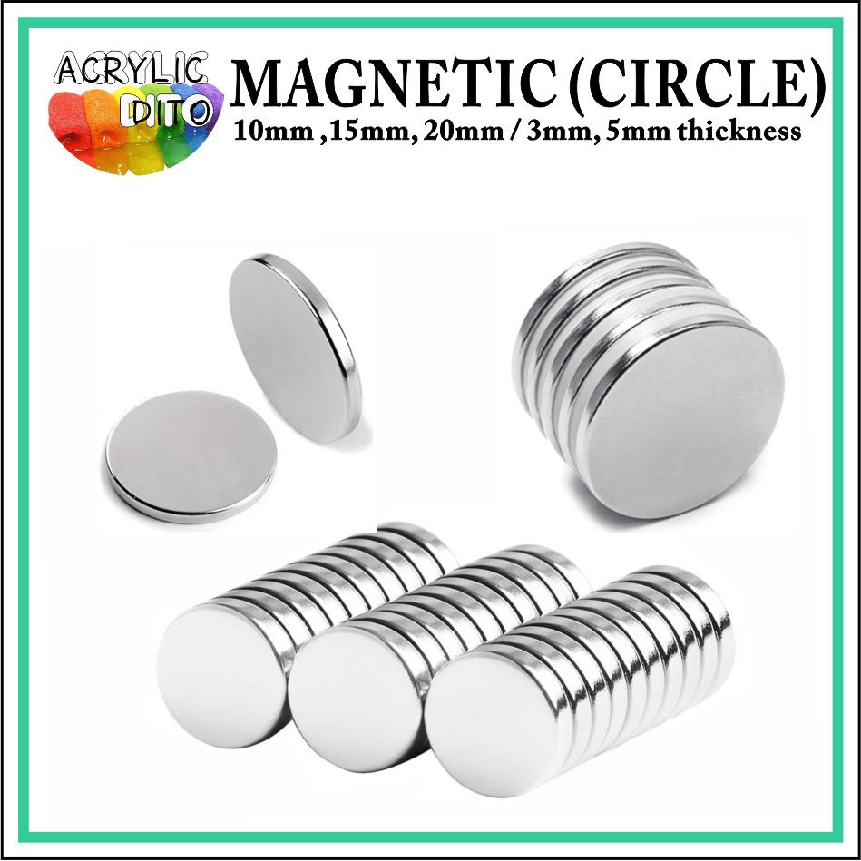 Circular Magnet 2pcs / Round Circle Magnetic Holder Strong Refrigerator ...