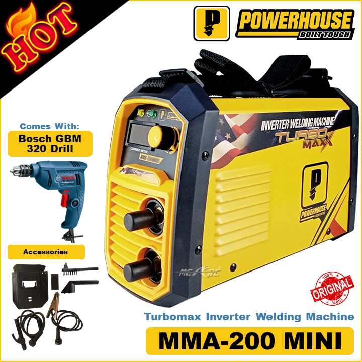 Powerhouse 200A Turbomax MINI Inverter Welding Machine MMA-200A PHWM ...
