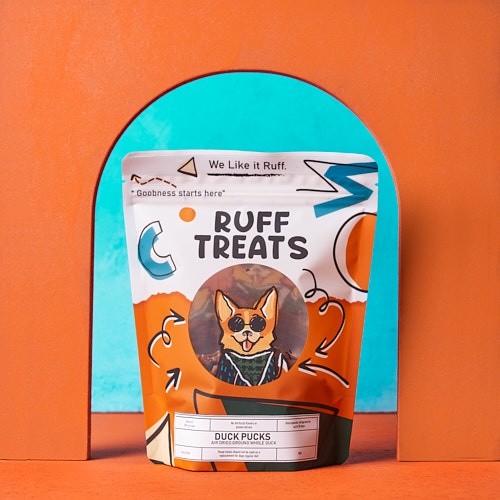 [DUCK PUCKS] Air dried ground whole DUCK dog treats [All Natural][80g ...