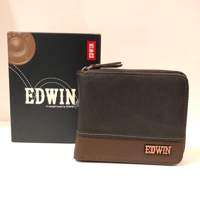 EDWIN LEATHER ZIP MEN SHORT WALLET ( EWEB 30693 ) | Shopee Philippines