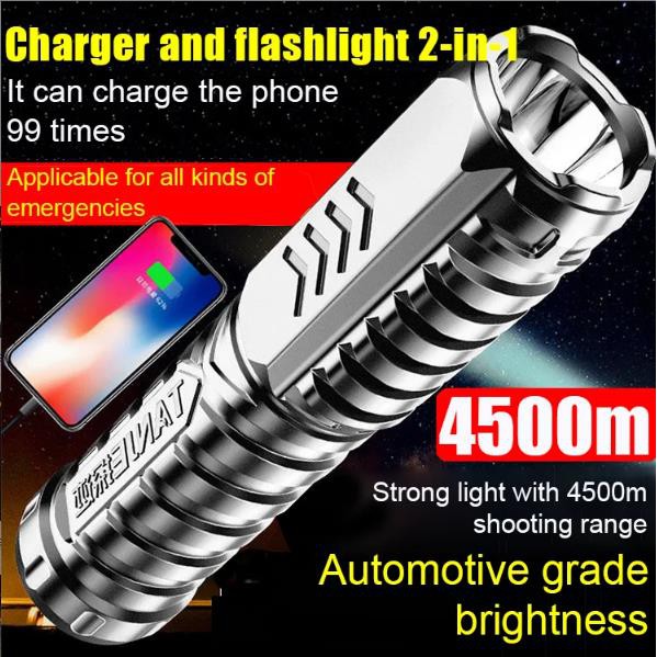 TANJE Multifunctional Rechargeable Waterproof Flashlight | Shopee ...