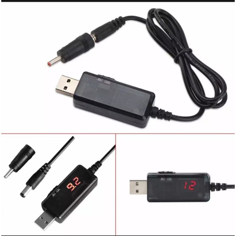 5V to 9V or 12V USB Adjustable Boost Step Up KWS-912V Power Adapter Converter Cable with ...