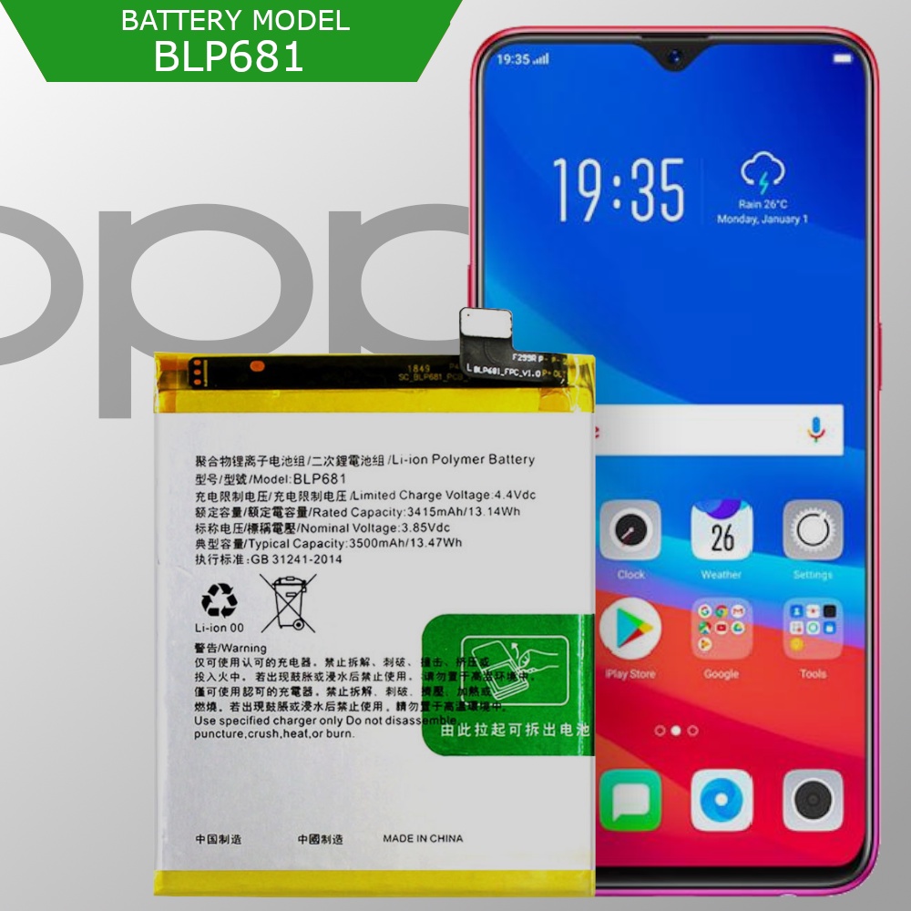 OPPO F9 Compatible for F11 / F9 Pro (BLP681) Battery | Shopee Philippines