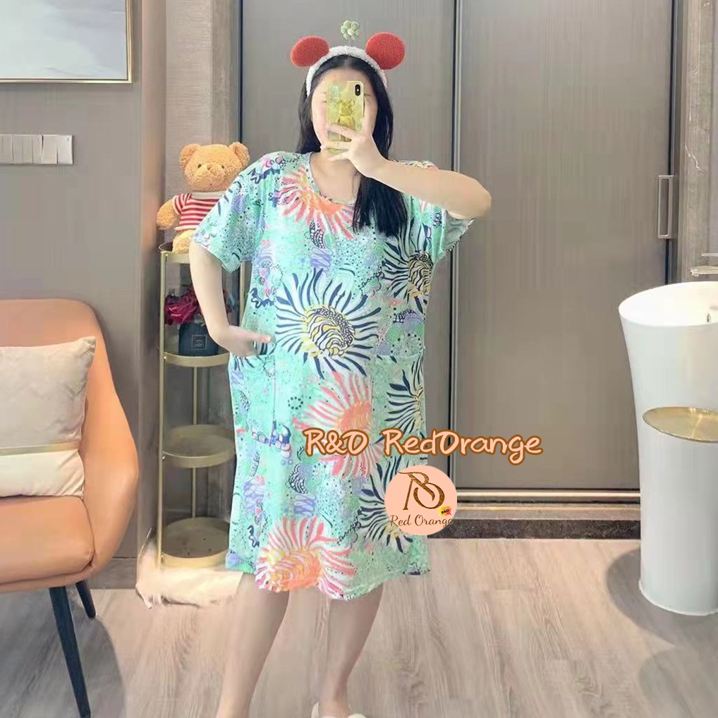 R&O #DS2 Korean daster dresses double pocket Plus Size sleepwear ...