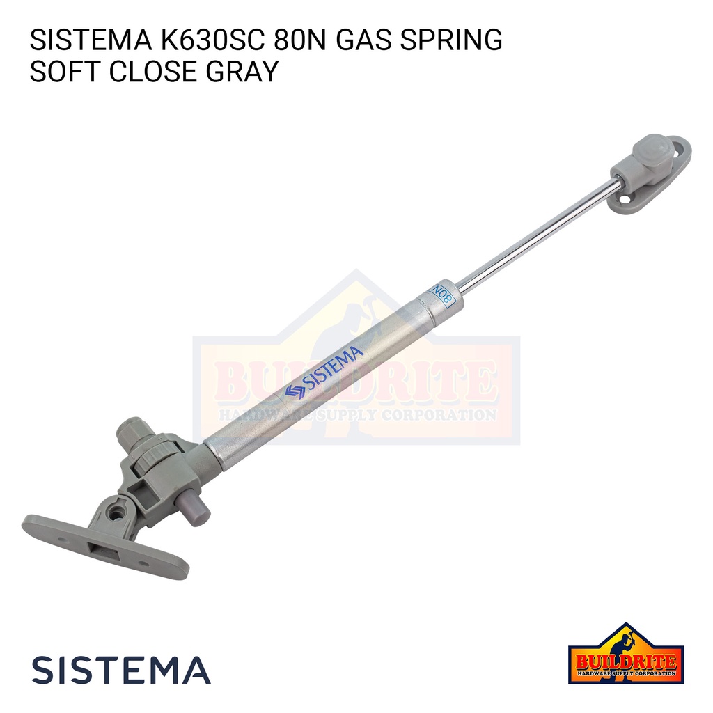 SISTEMA K630SC.80N.GRY 1pc 299mm Gray Aluminum + ABS Gas Spring 8kg ...