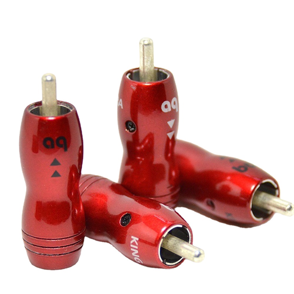 4Pcs Hi-end Silver Plated King Cobra RCA Plug 8mm HiFi Audio Adapter ...