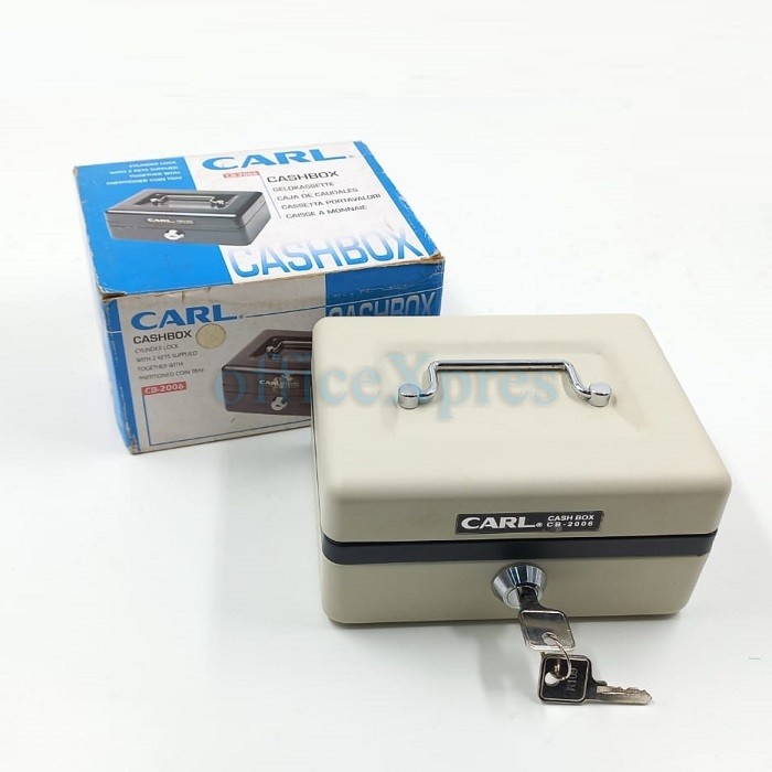 CARL Cash Box 8-inch Cashbox/ Safe/ Money Storage Box/ CARL CB-2006 ...