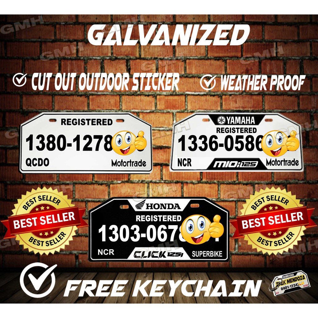 Motorcycle Temporary Plate (Galvanized) | Shopee Philippines