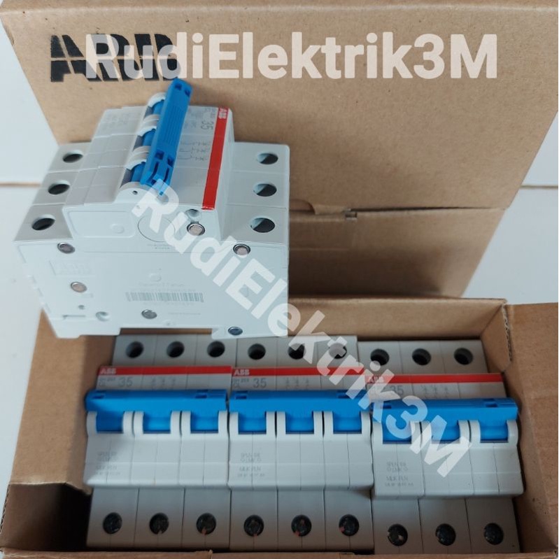 Mcb ABB 35A 3Phase Original PLN type SH 203 Blue | Shopee Philippines