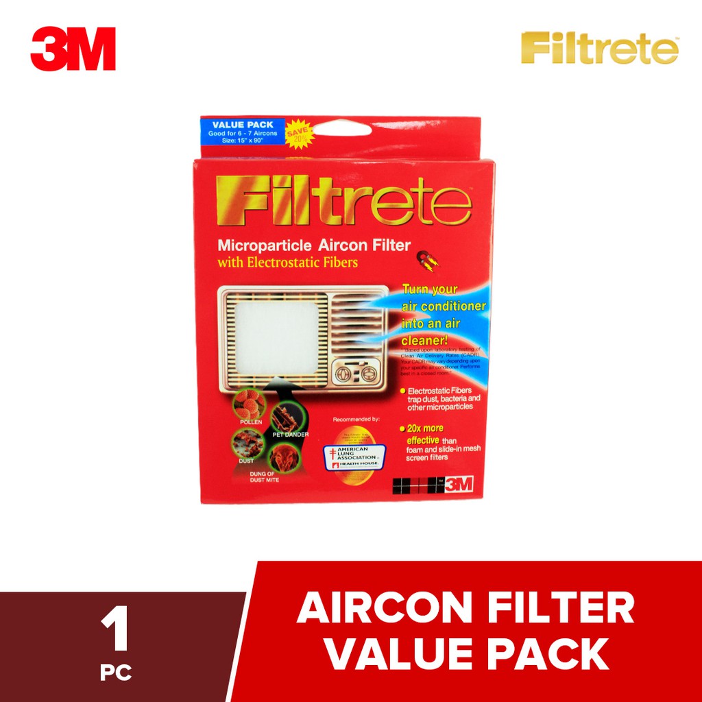 3M Filtrete Aircon Filter Value Pack 15" x 90" 1PC/PK | Shopee Philippines