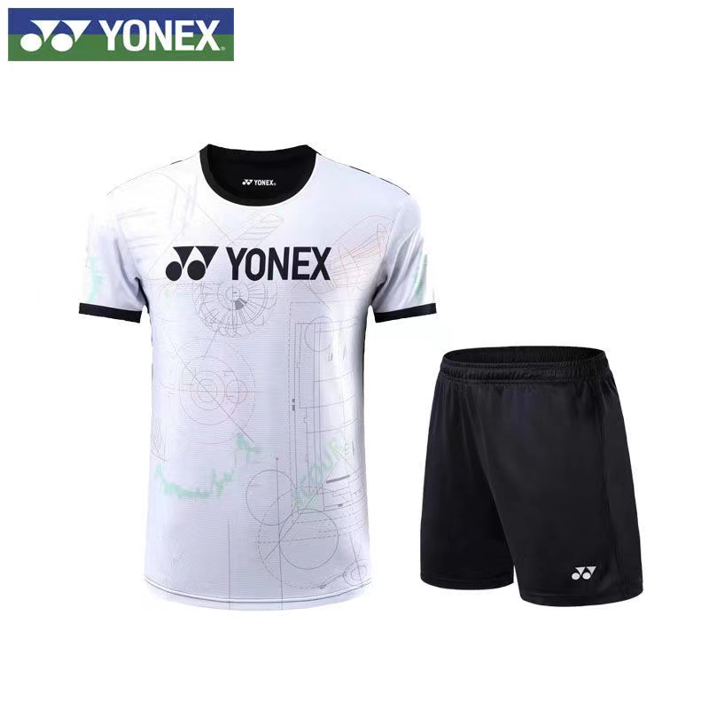 Yonex badminton clothing men and women quick-drying short-sleeved ...