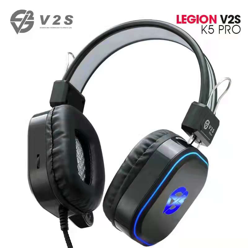 V2S K5Pro Legion RGB Led USB Gaming Headphones Noise Cancelling ...
