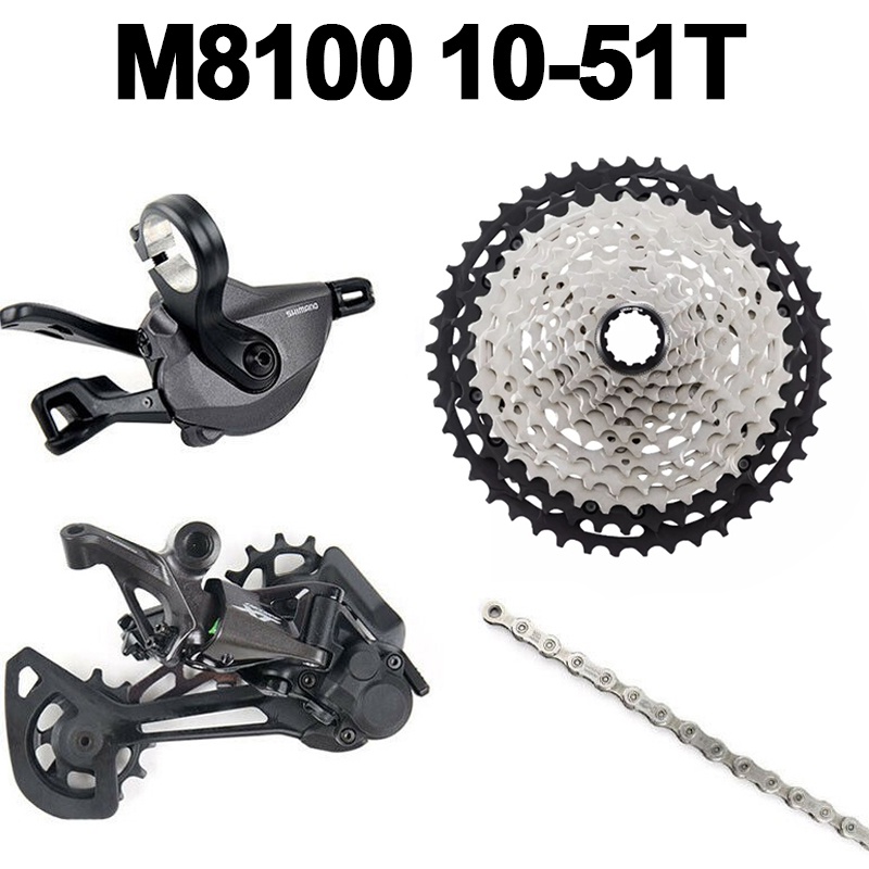 SHIMANO DEORE XT M8100 Groupset 1x12 Speed MTB M8100 Shifter Rear Derailleur Cassette Chain ...
