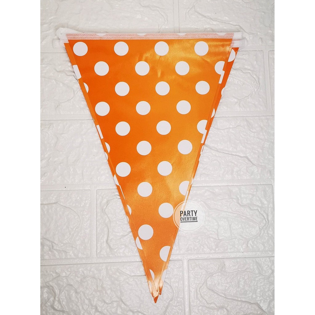Orange Black Happy Halloween Banderitas Party Flags 3 Meters (10 ...
