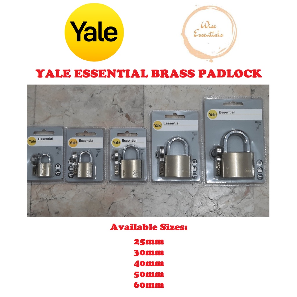 YALE Essential Brass Padlock | Shopee Philippines