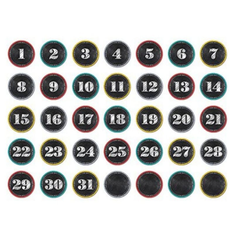 CALENDAR POCKET CHART NUMBERS 1 - 31 FLASHCARDS INSERTS | Shopee ...