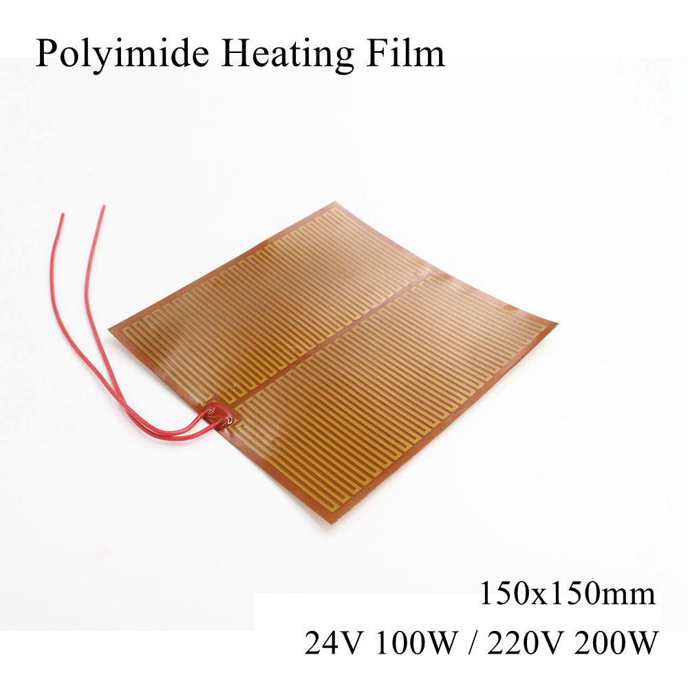 5V 12V 24V PI Heating Film Plate Polyimide Heating Electric Heated ...