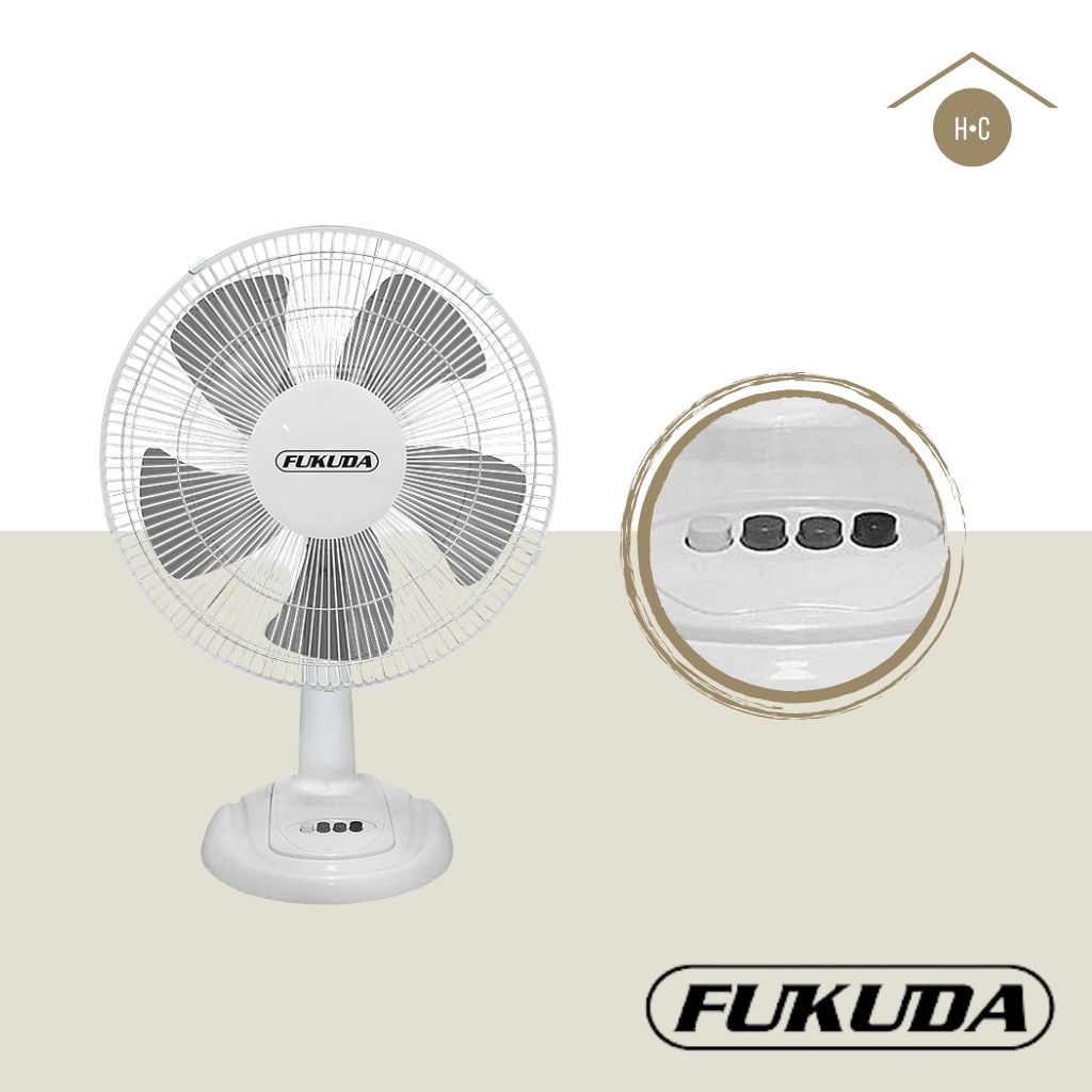 Fukuda 16 Inches Electric Desk Fan with 5-Leaf Blade DF260 - Homechums ...