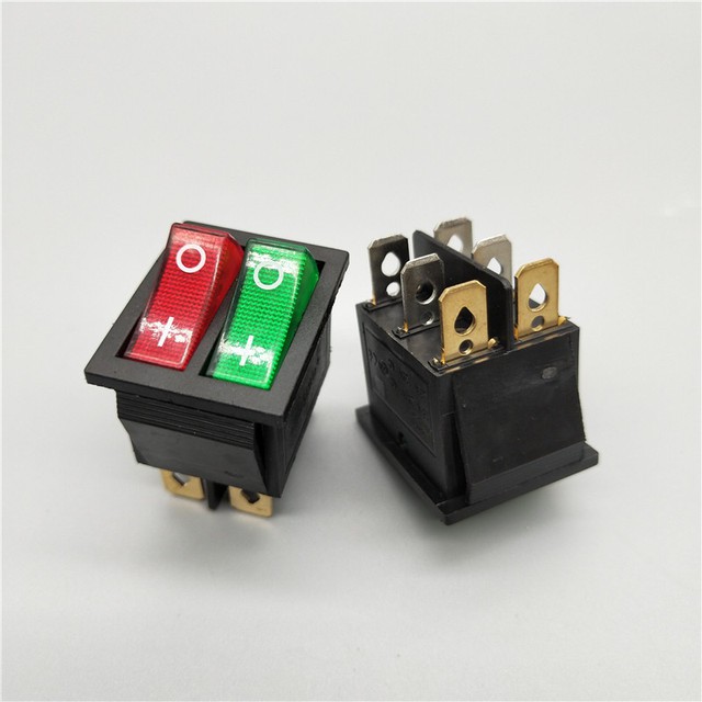 1PCS KCD8 6PIN 16A 250V 20A 125V Double Light Switch Rocker Switch ...