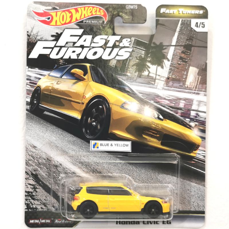 HW Hot Wheels Honda Civic EG Hatchback Premium Series Fast & Furious ...