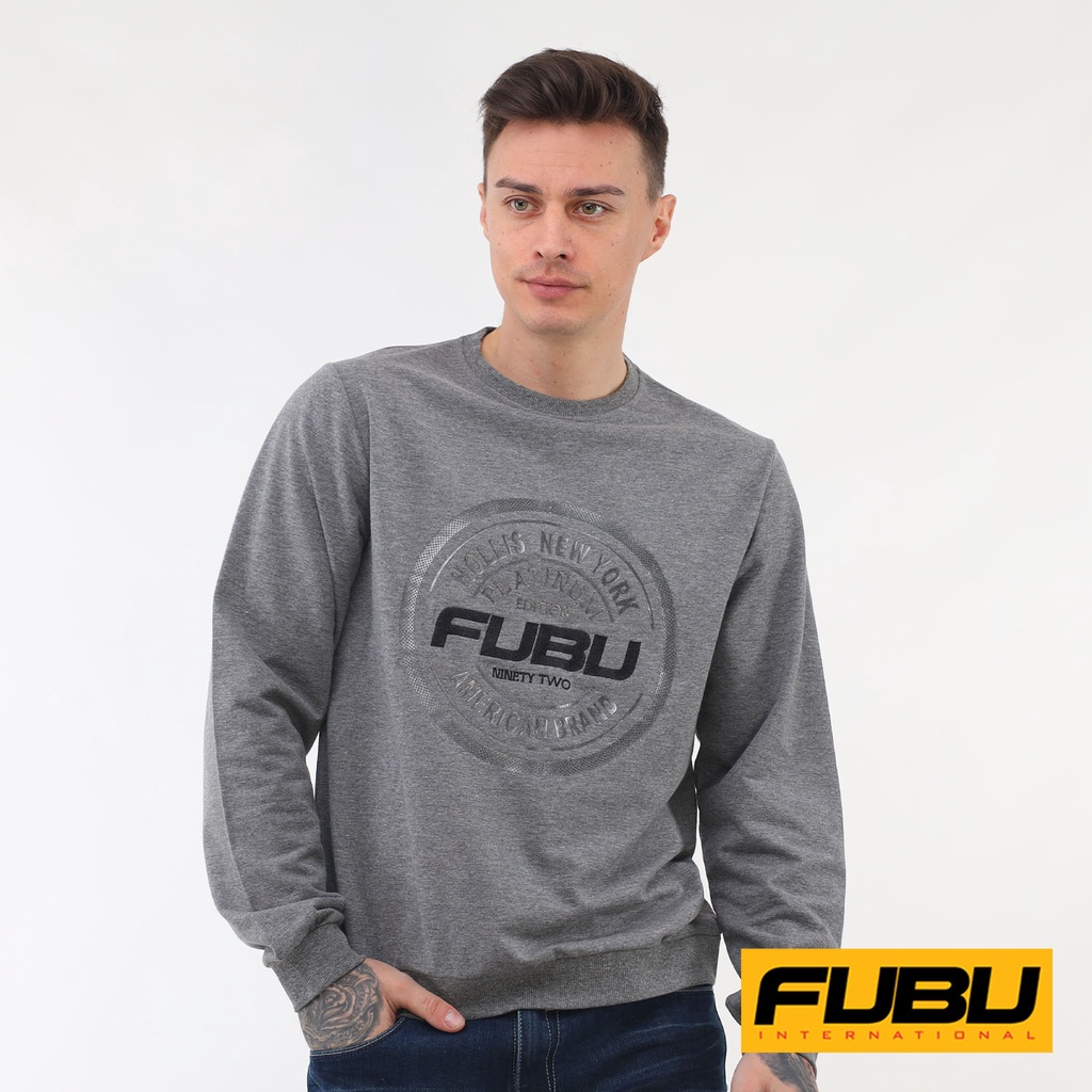 Fubu Sweat Shirt FBT15A-0116 (Heather Gray) | Shopee Philippines