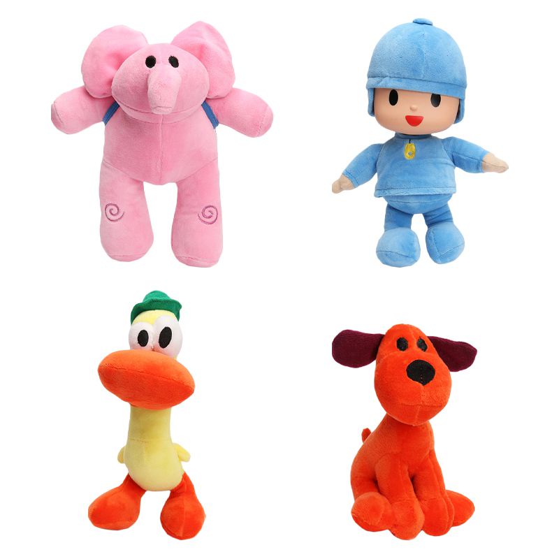 Quality Premium Set Of 4 Pocoyo Elly Pato Loula Soft Plush Stuffed Doll ...