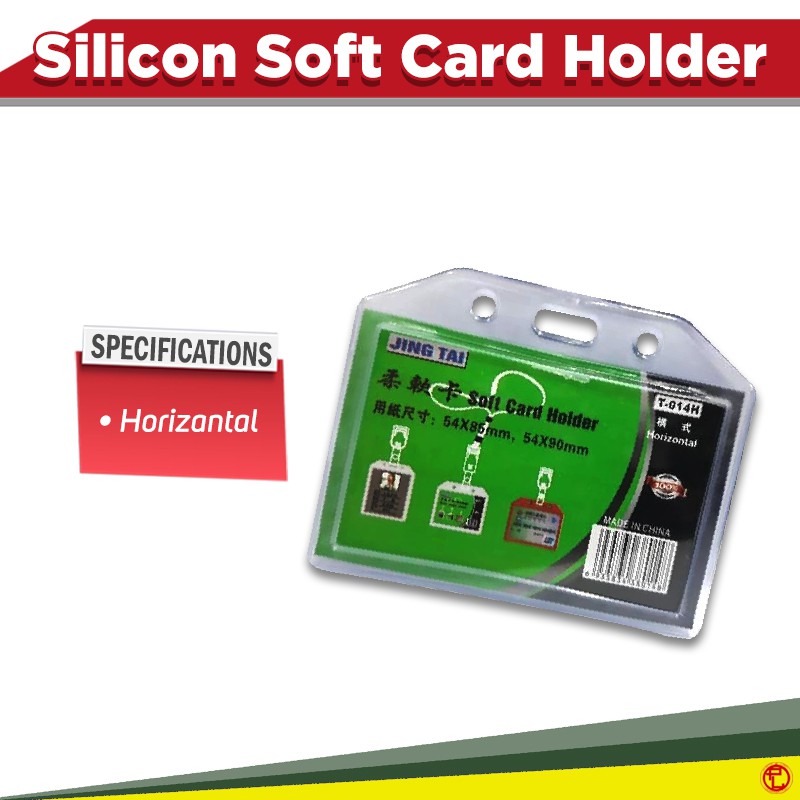 Jingtai Double-Sided Jelly Id Case Holder Protector 54x90mm Vertical ...