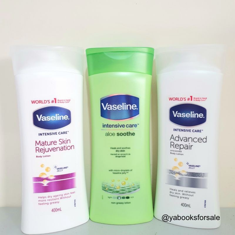 Authentic Vaseline Intensive Care Lotion 400ml Advanced Repair Aloe