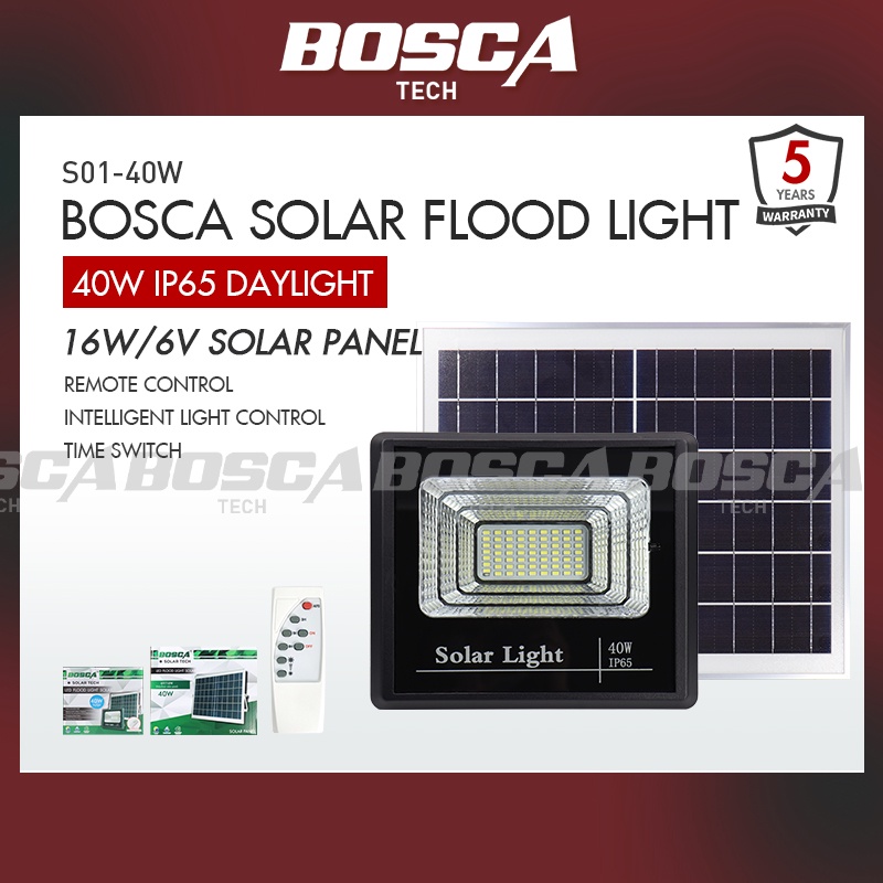 BOSCA 5 years WARRANTY 40W SOLAR LED OUTDOOR FLOOD LIGHT street lamp ...