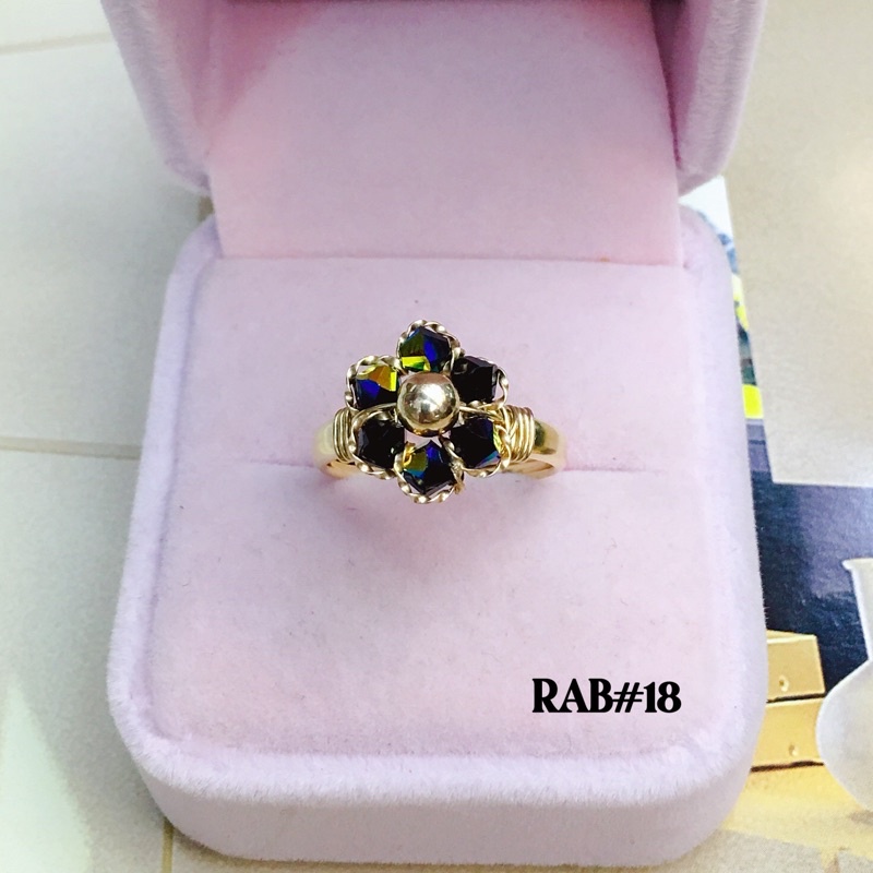 Balfe Swarovski stone & 1420 US gold ring(RAB#17,18,19,20) | Shopee ...