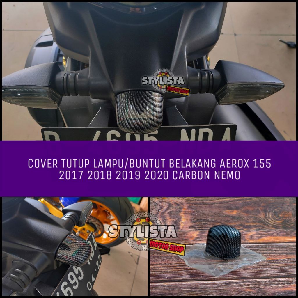 Aerox 155 NMAX NEW CARBON NEMO Rear Plate Lamp COVER AEROX STOP Lamp ...