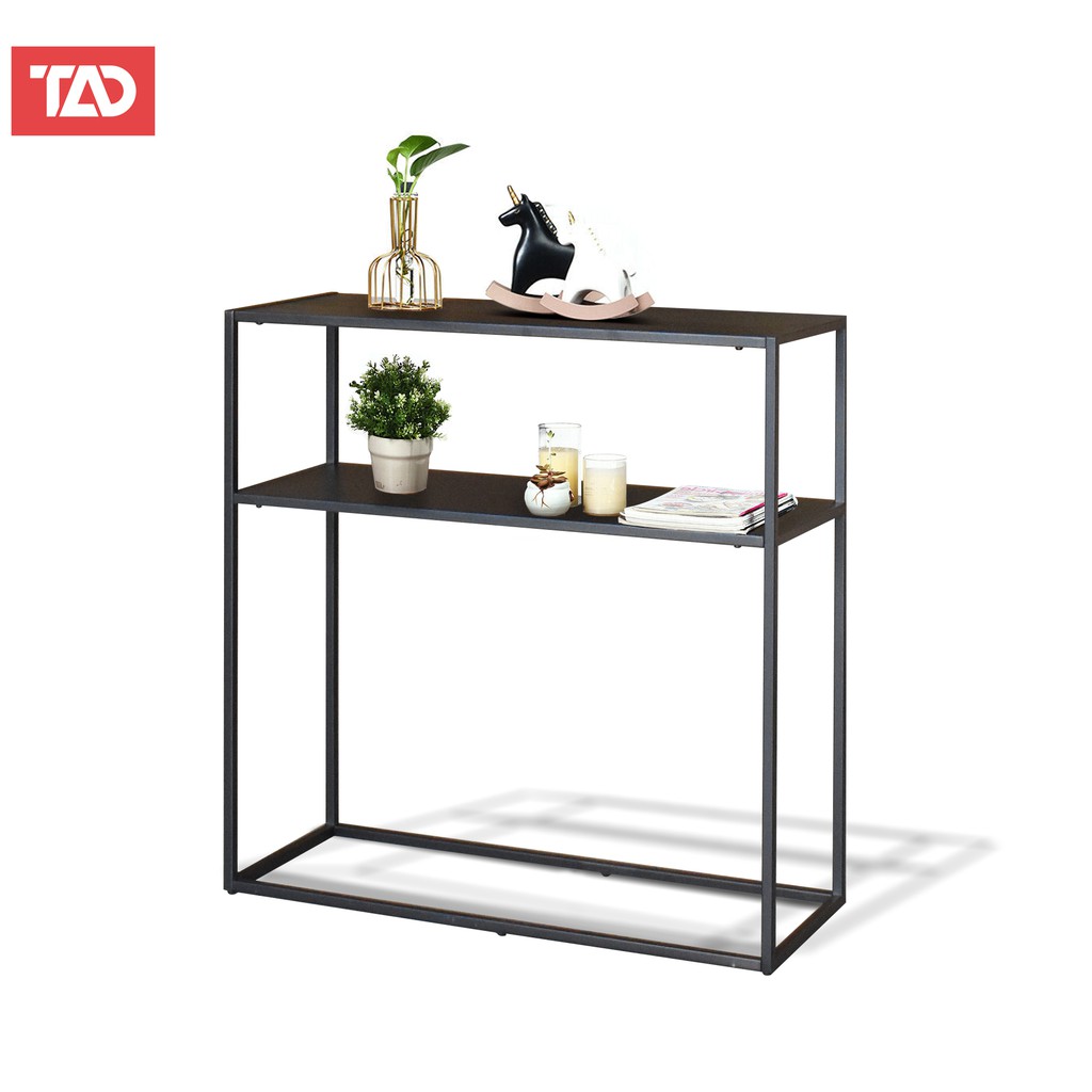 TAD RISS-02 METAL RACK TABLE, METAL CONSOLE TABLE, 2 TIER METAL SHELVES ...