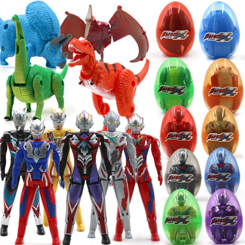 Dinosaur deformed egg superman egg children deformed toy | Shopee ...