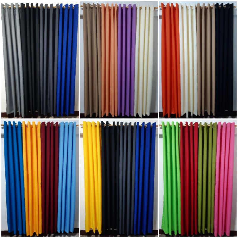 Plain Ring Curtain us katrina tela (56"x72") (56"×85") (56"×96") Window ...