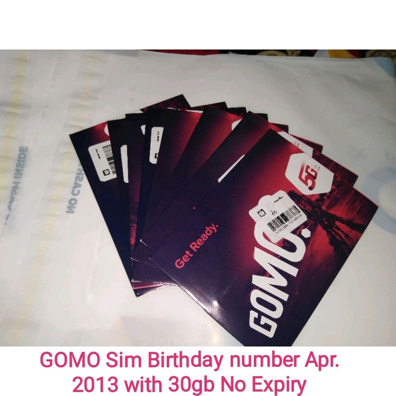 GOMO SIM Birthday Numbers (2013-4)With 30gb No Expiry Data | Shopee ...