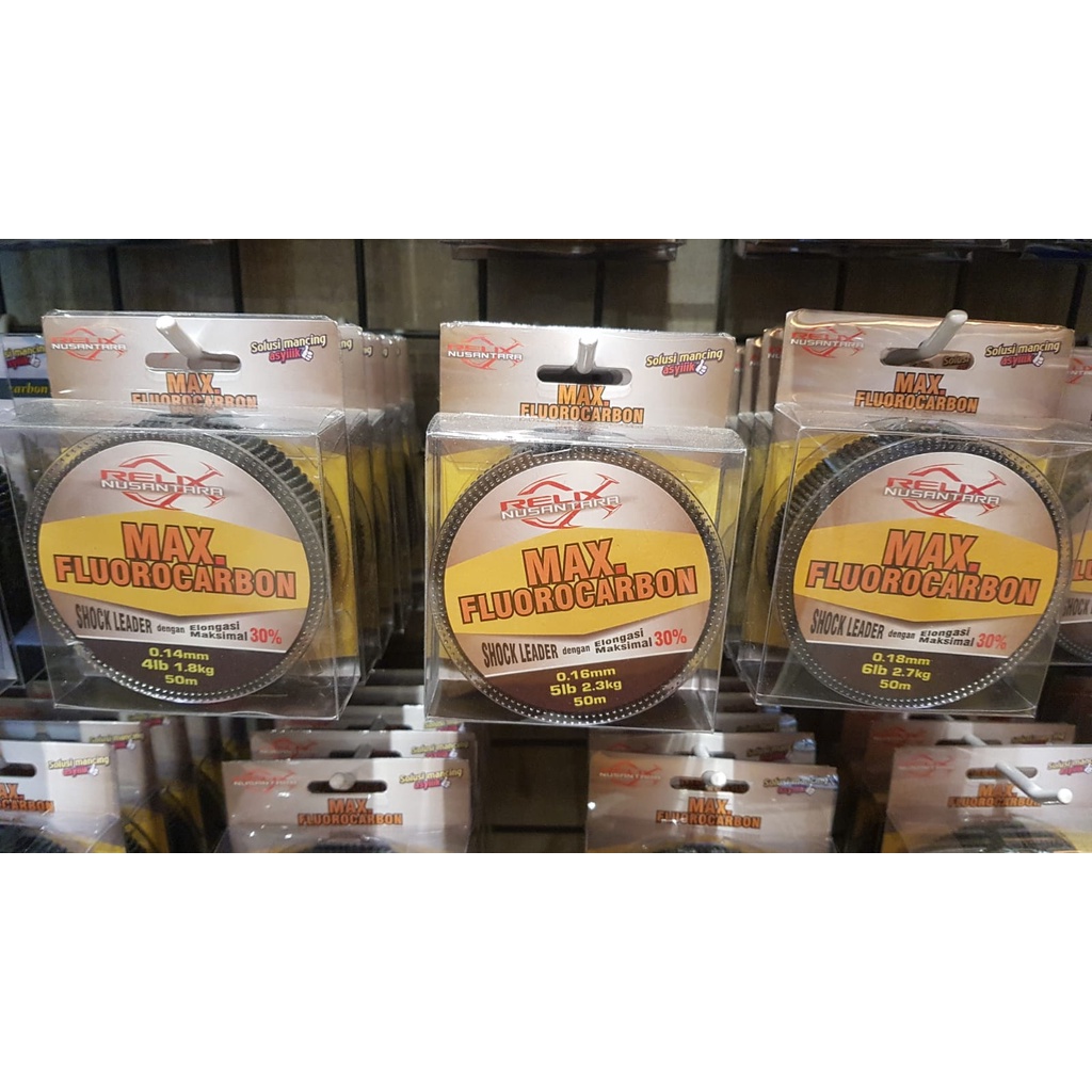 Relix NUSANTARA max Shock Leader Pure Fluorocarbon 100% 50m Fluoro ...