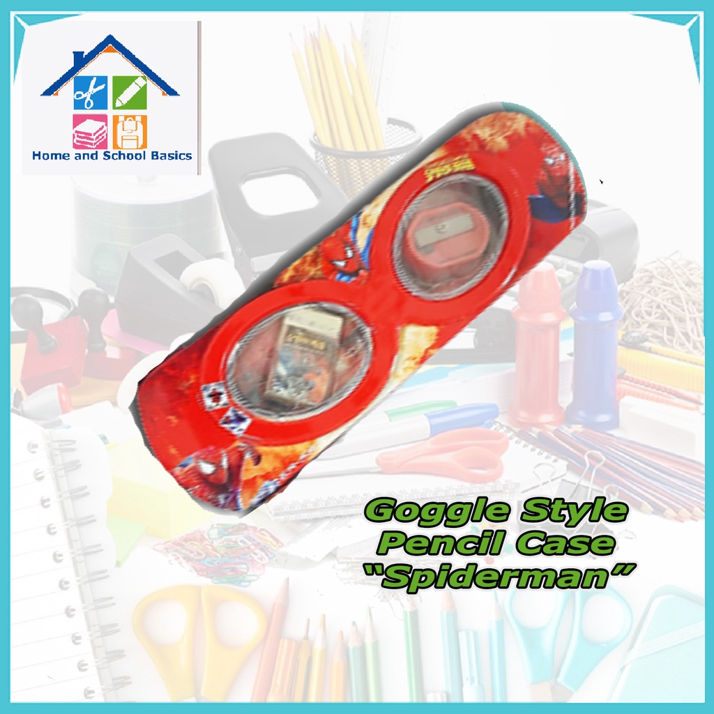 Pencil Case Goggle Style with Free Eraser Pencil Ruler & Sharpener ...
