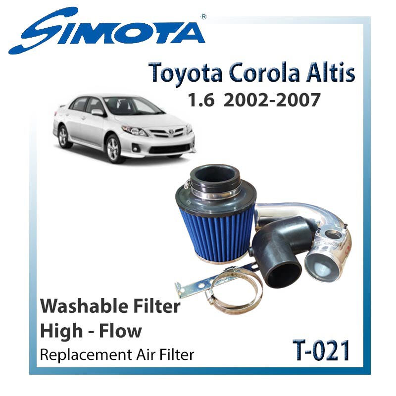 SIMOTA Air Filter System for Toyota Corolla Altis 1.6 Model 2002-2007 ...
