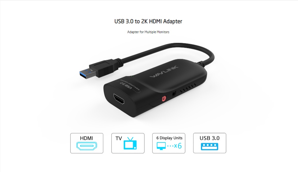 Wavlink USB 3.0 To HDMI Video Graphic Adapter Monitor Display Link for ...