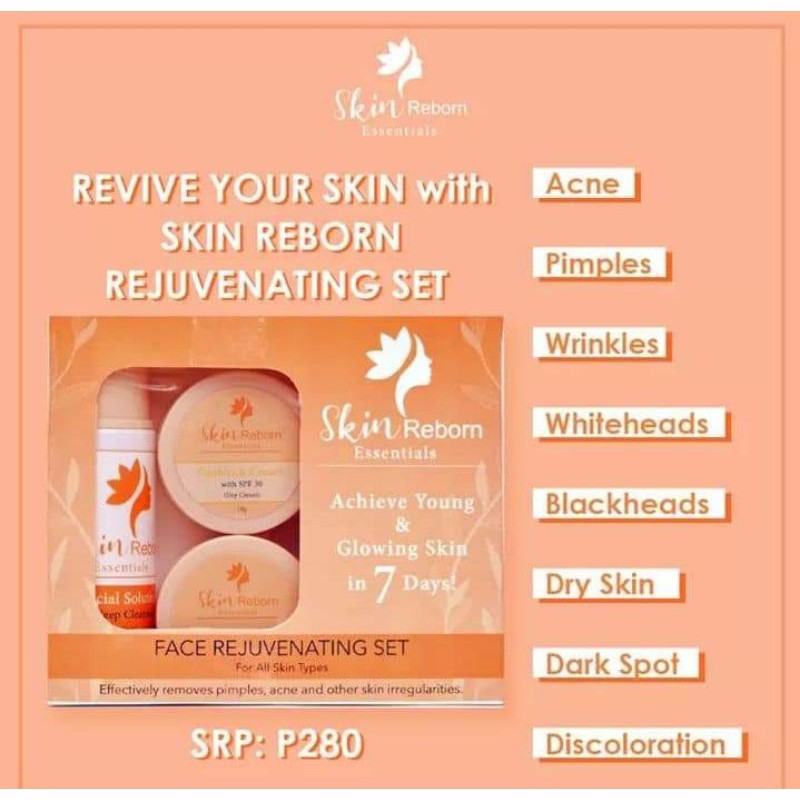 SKIN REBORN(Rejuvenating Set) | Shopee Philippines