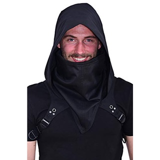 Cyberpunk Rogue Cowl Hood Scarf, Winter Neck Warmer Costume Hooded Cape ...