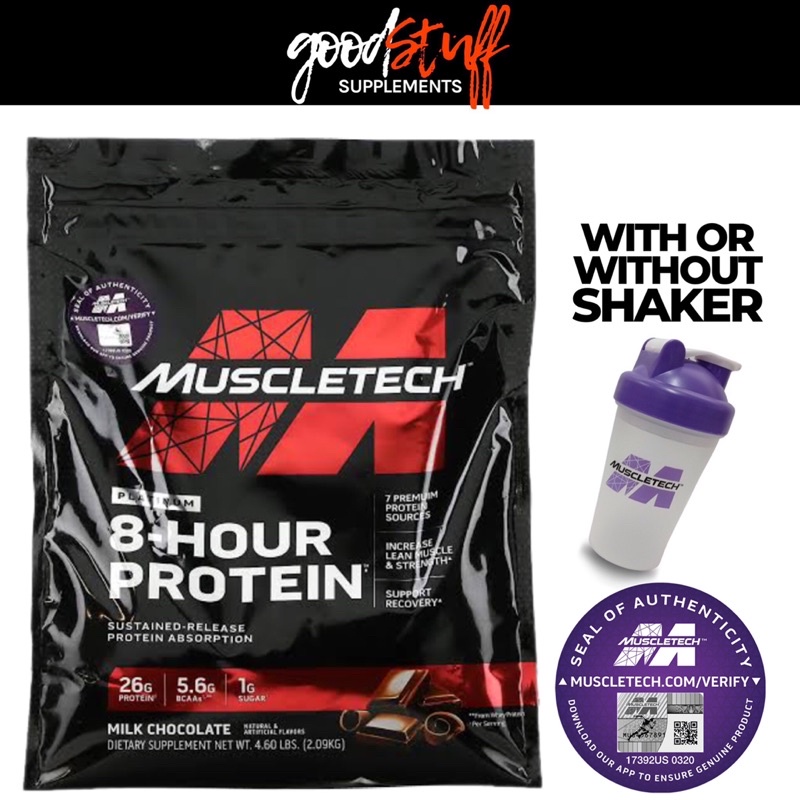 MuscleTech Platinum 8-Hour Protein Powder | Whey & Casein Protein ...