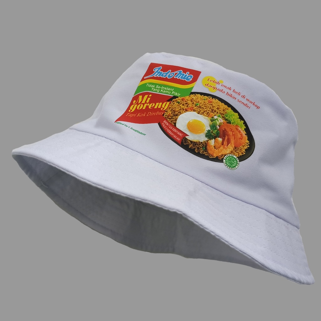Bucket Hat Fried Noodles Parody Chicken Bowl Logo Screen Printing Funny ...