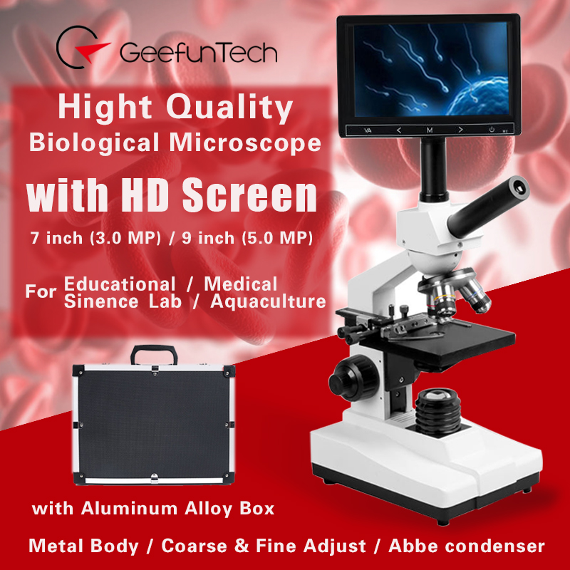 Geefuntech Professional Biological Microscope High-Magnification High ...