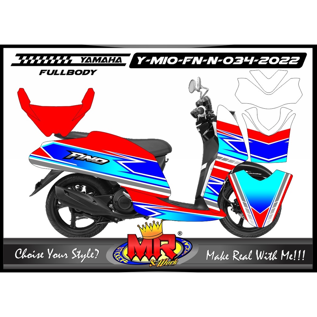 Yamaha Mio Fino New FullBody Racing Motorcycle Sticker Decal Latest ...