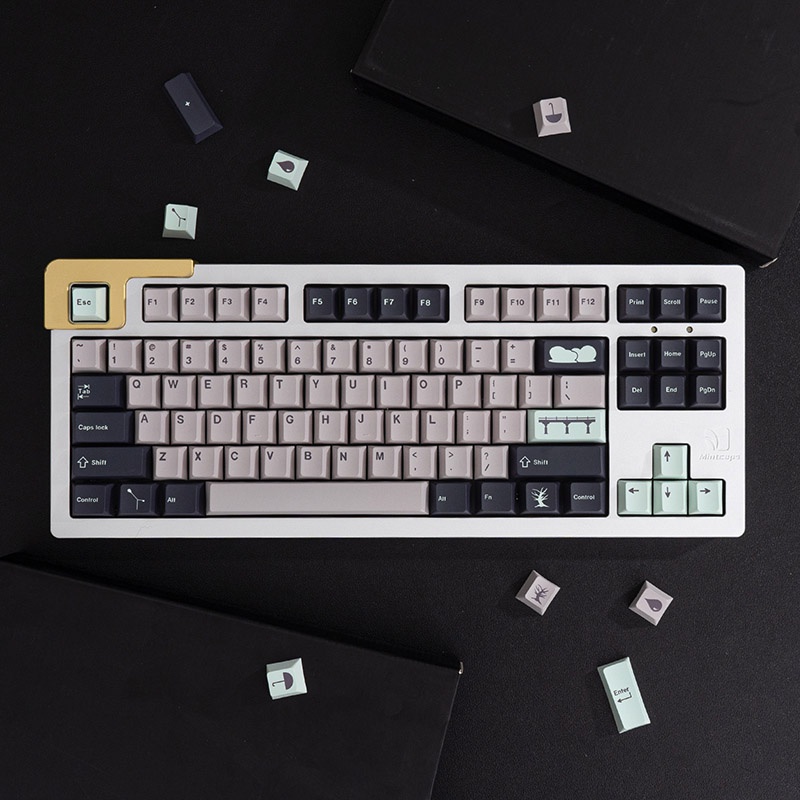 Gmk Rainy Day 129 Keys Cherry Profile Pbt Keycap Dye-Sub English Custom ...